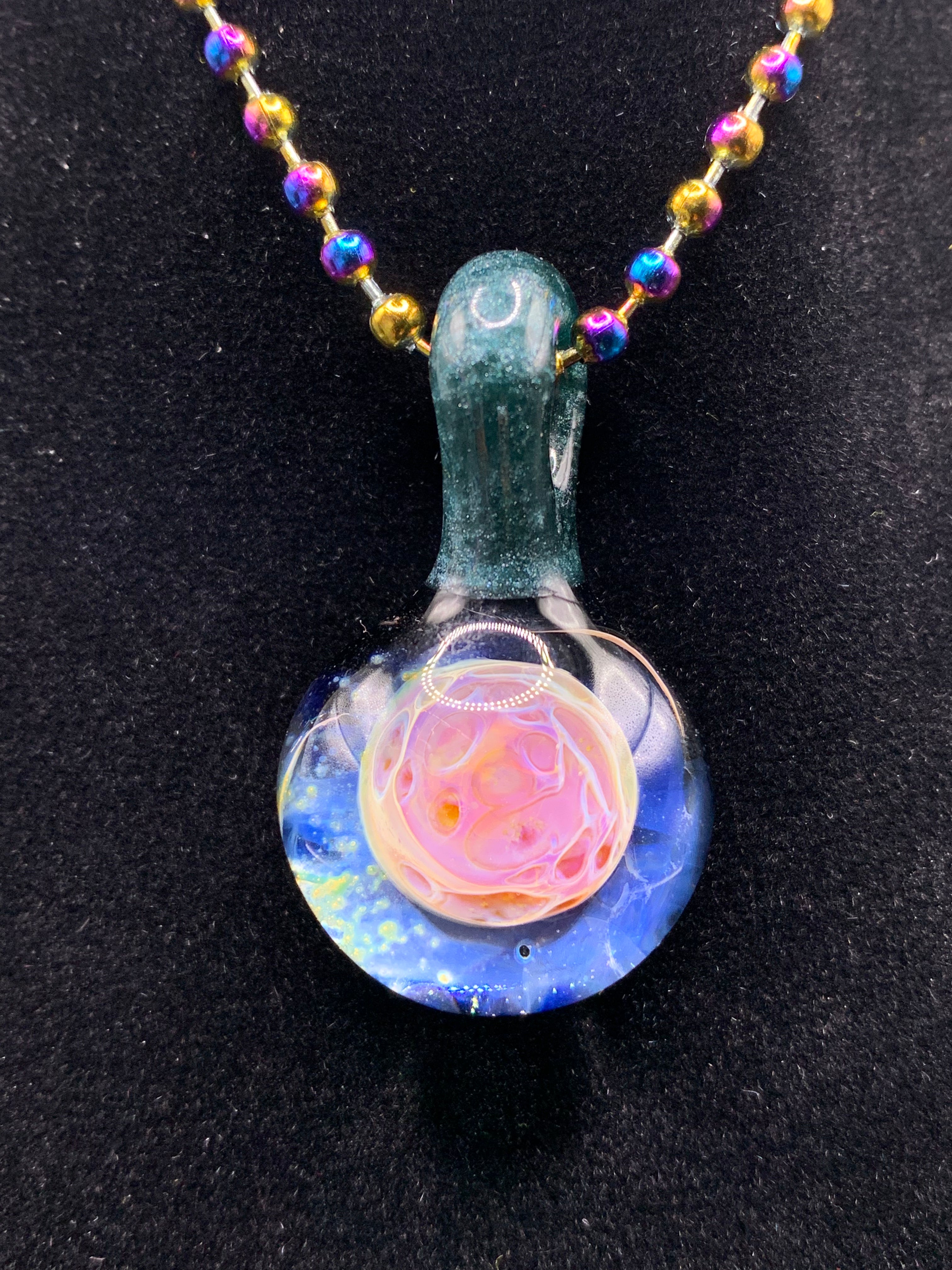 Lil Gremlins Glass Shack - Small UV Space Pendant 1 – Higher Vibes Gallery